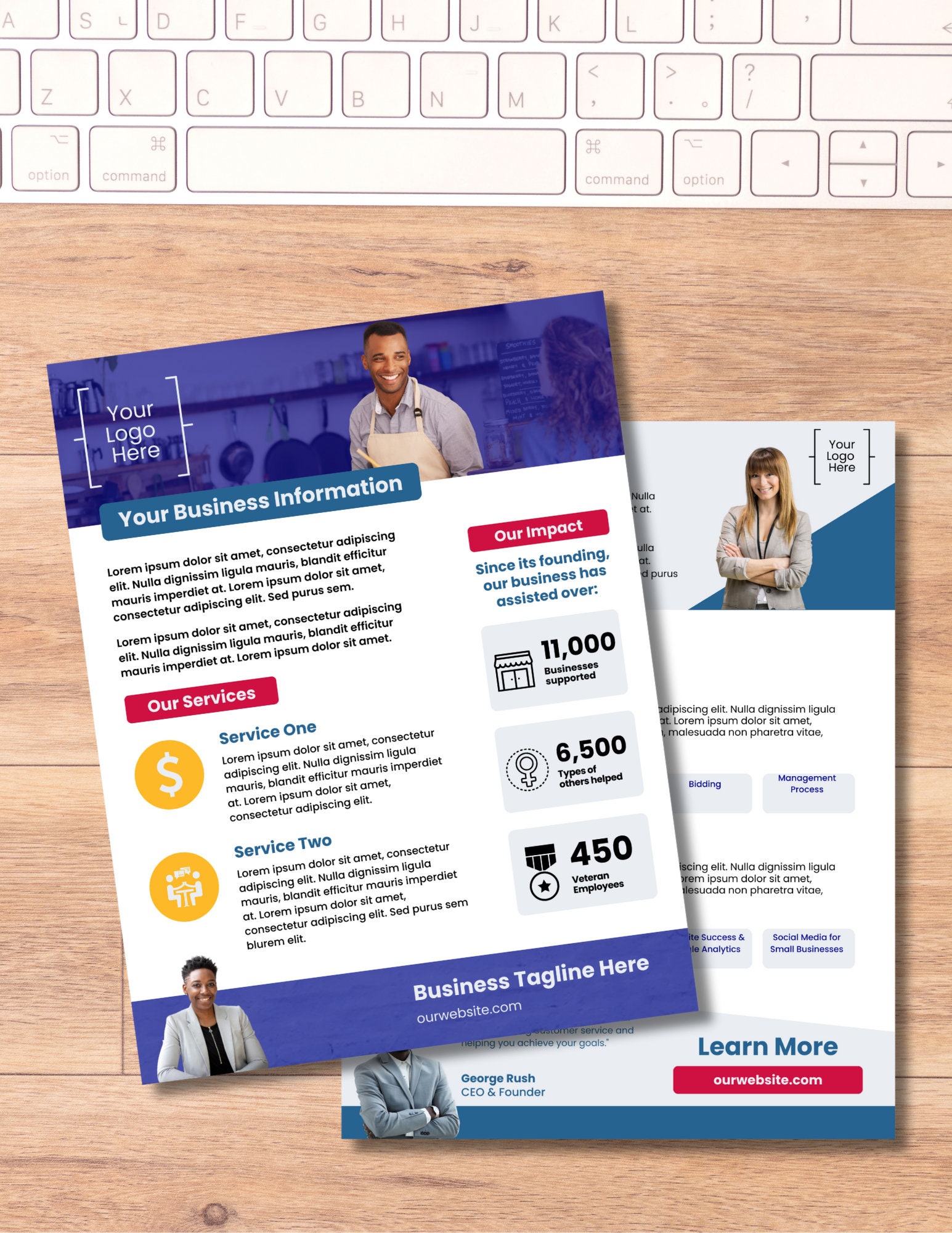 Business Flyer Info Sheet, Canva Templates, Company One-pager, Digital ...