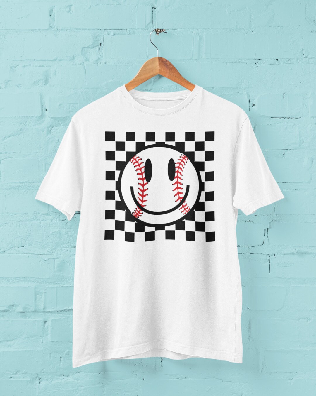 Retro Smiley Baseball Front and Back PNG File Designs! - Etsy