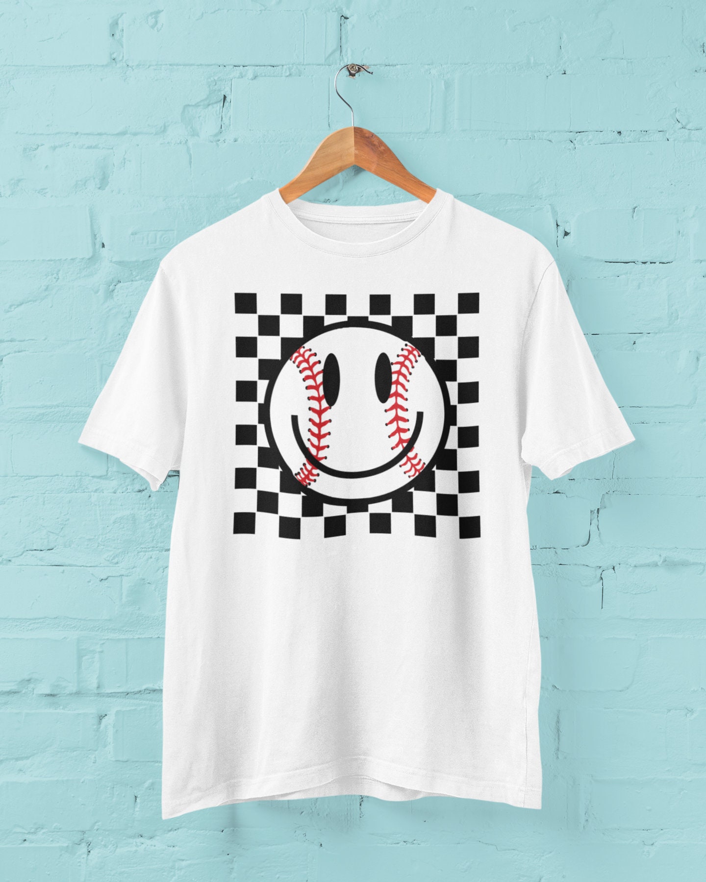 Retro Smiley Baseball Front and Back PNG File Designs - Etsy