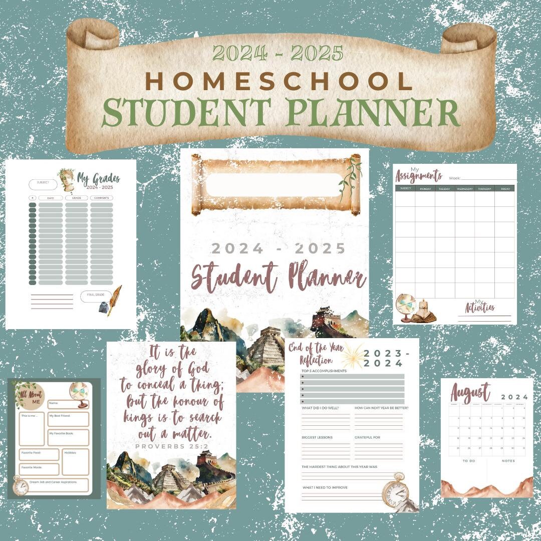 Classical Conversations Themed Homeschool Student Planner 2024 - 2025 ...