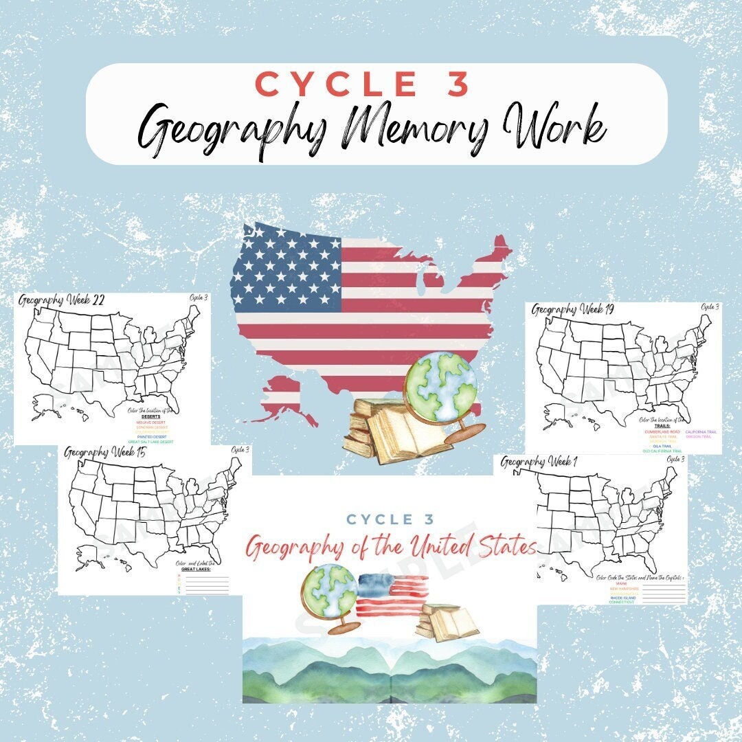 Classical Conversations Cycle 3 Geography Practice Maps - Etsy