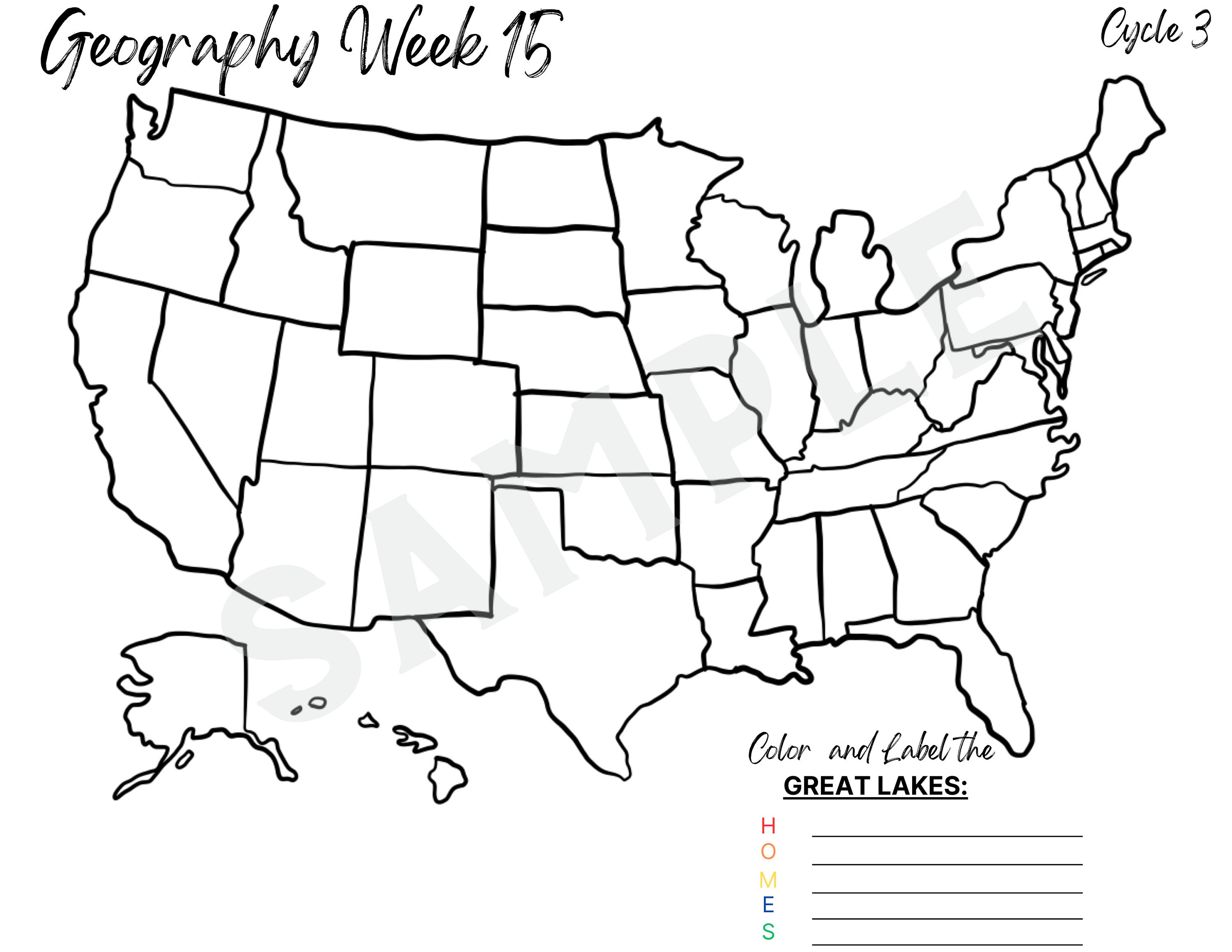Classical Conversations Cycle 3 Geography Practice Maps - Etsy