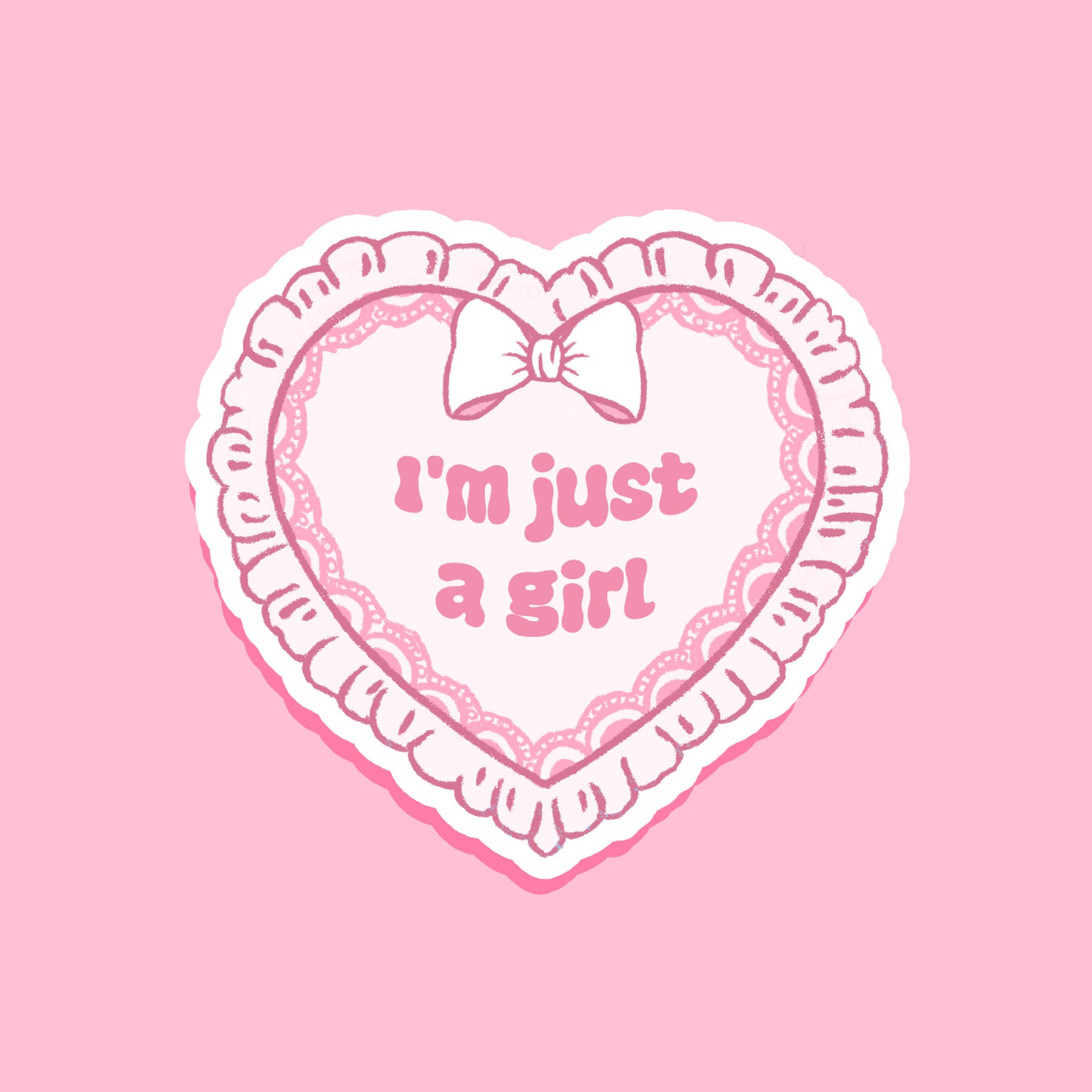 Cute Coquette Heart Sticker Quotes Cute Stickers Aesthetic Stationary ...