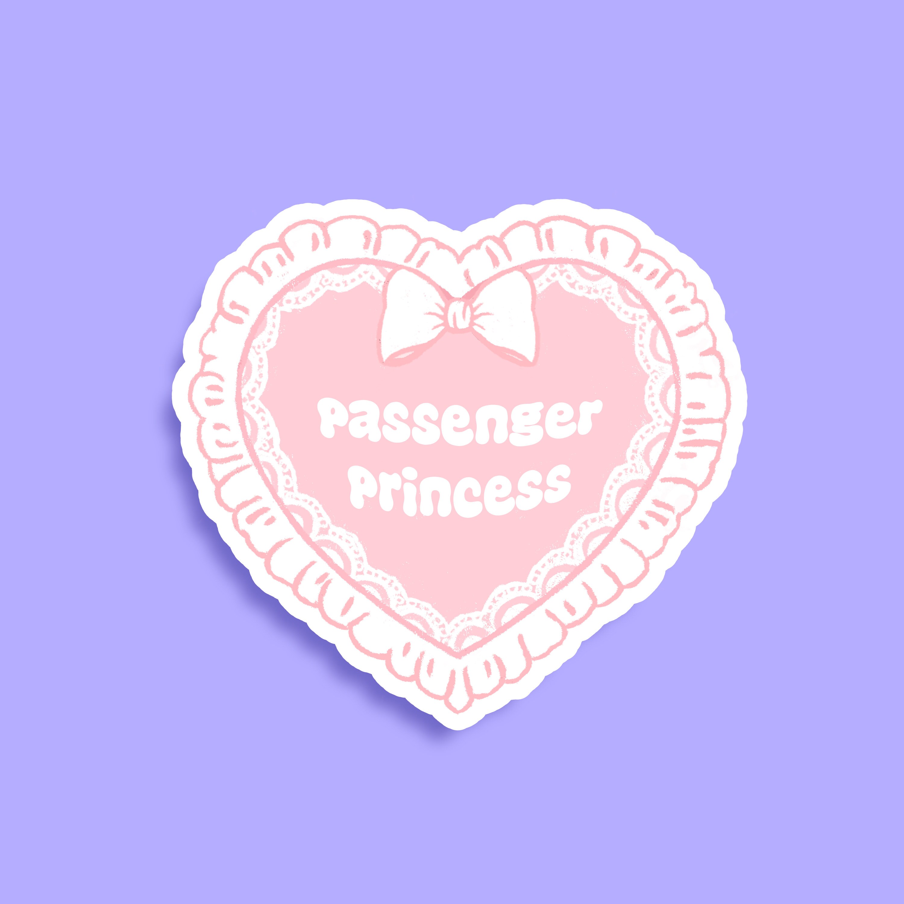 Passenger Princess Coquette Heart Sticker Cute Stickers Aesthetic ...