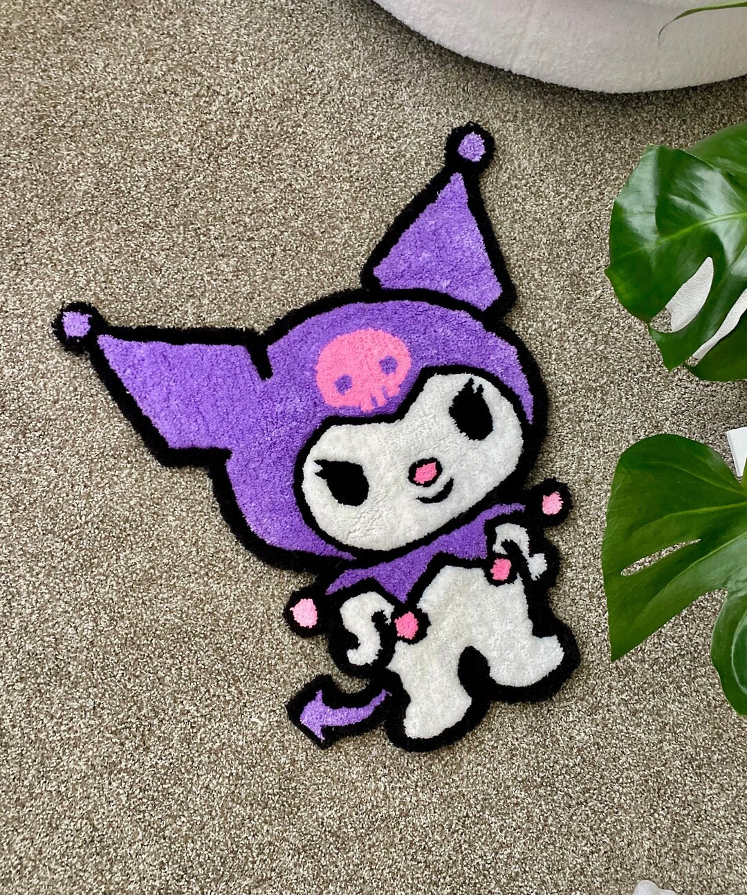 Kuromi Kawaii Tufted Rug Aesthetic Girly Room Decor Anime Decor Office ...