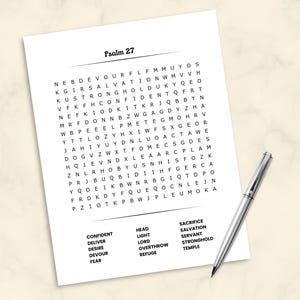 Book of Psalms Word Search Puzzles: Printable Bible Games (digital ...