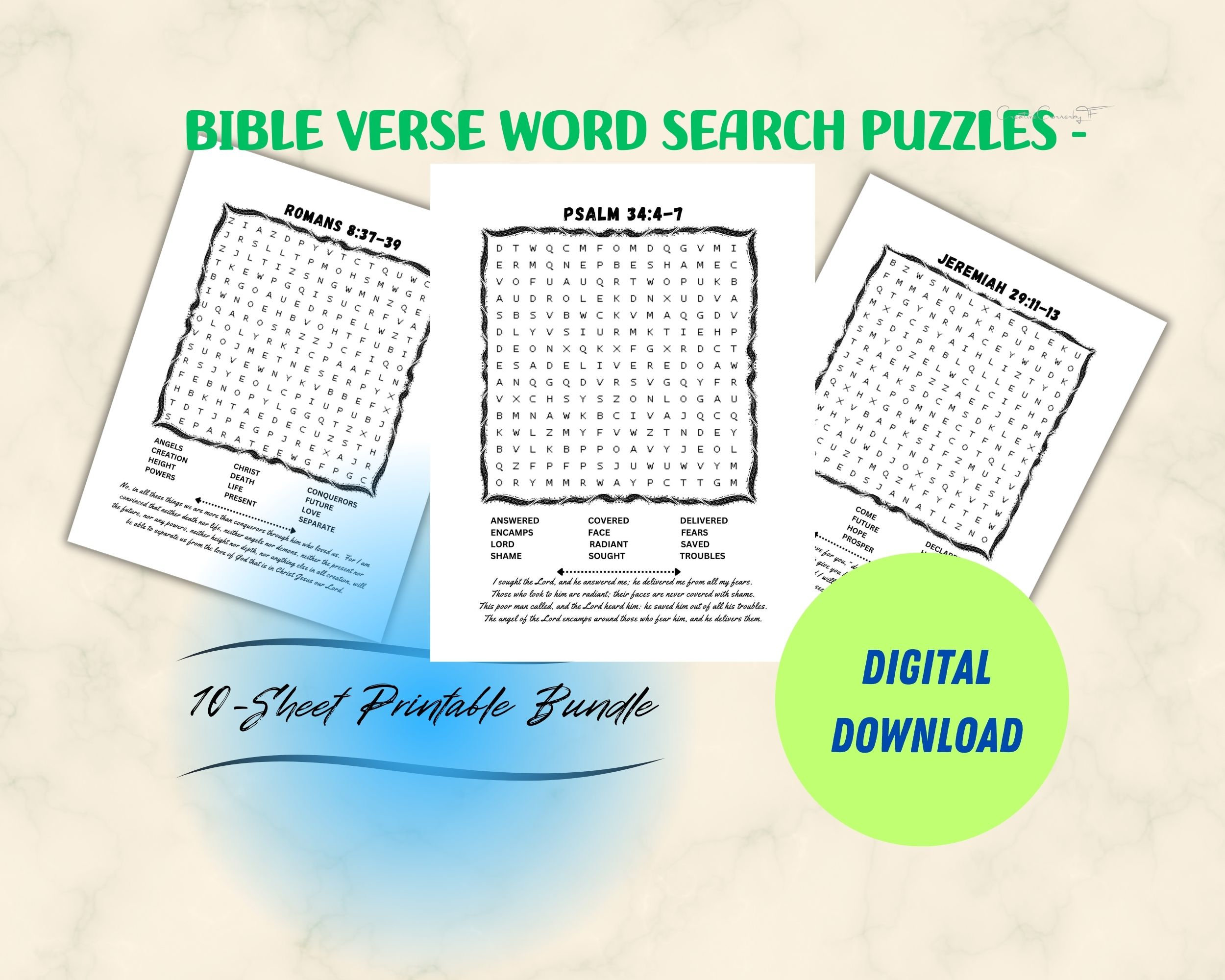 Printable Bible Verse Word Search Puzzles Designed for Teenagers to ...
