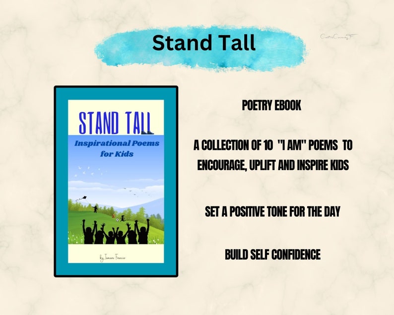 Inspirational Poems for Kids: Stand Tall Rhyming Affirmations (PDF) - Etsy