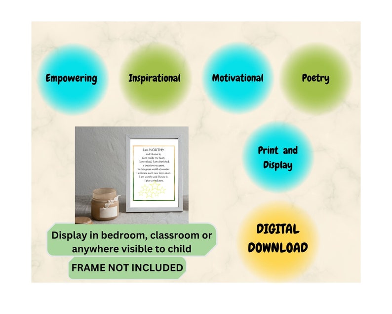 Inspirational Poem of Affirmation for Kids, Affirmation Journal ...