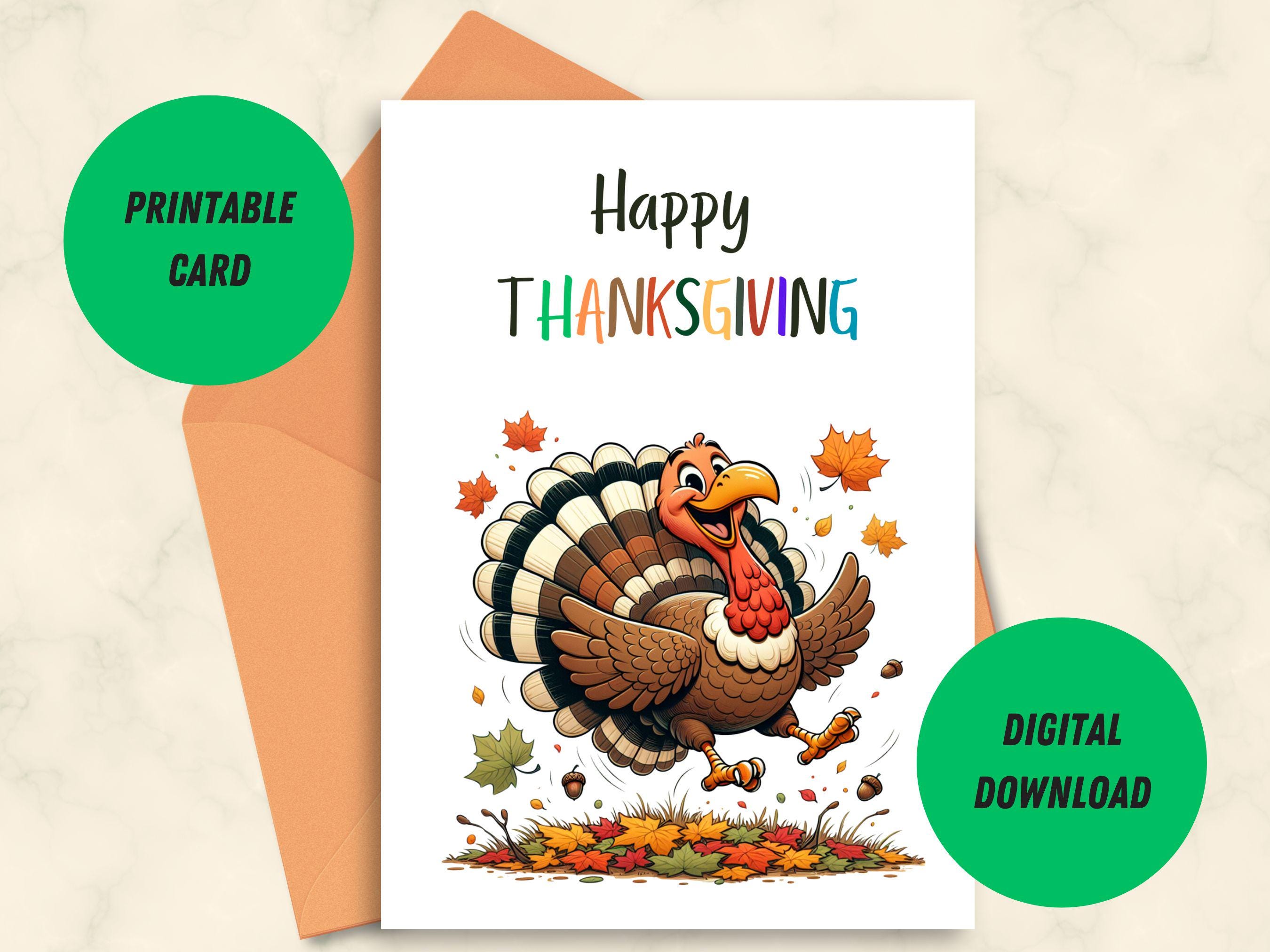 Happy Thanksgiving Card | Printable Greeting Card | 5"x7" Card | - Etsy