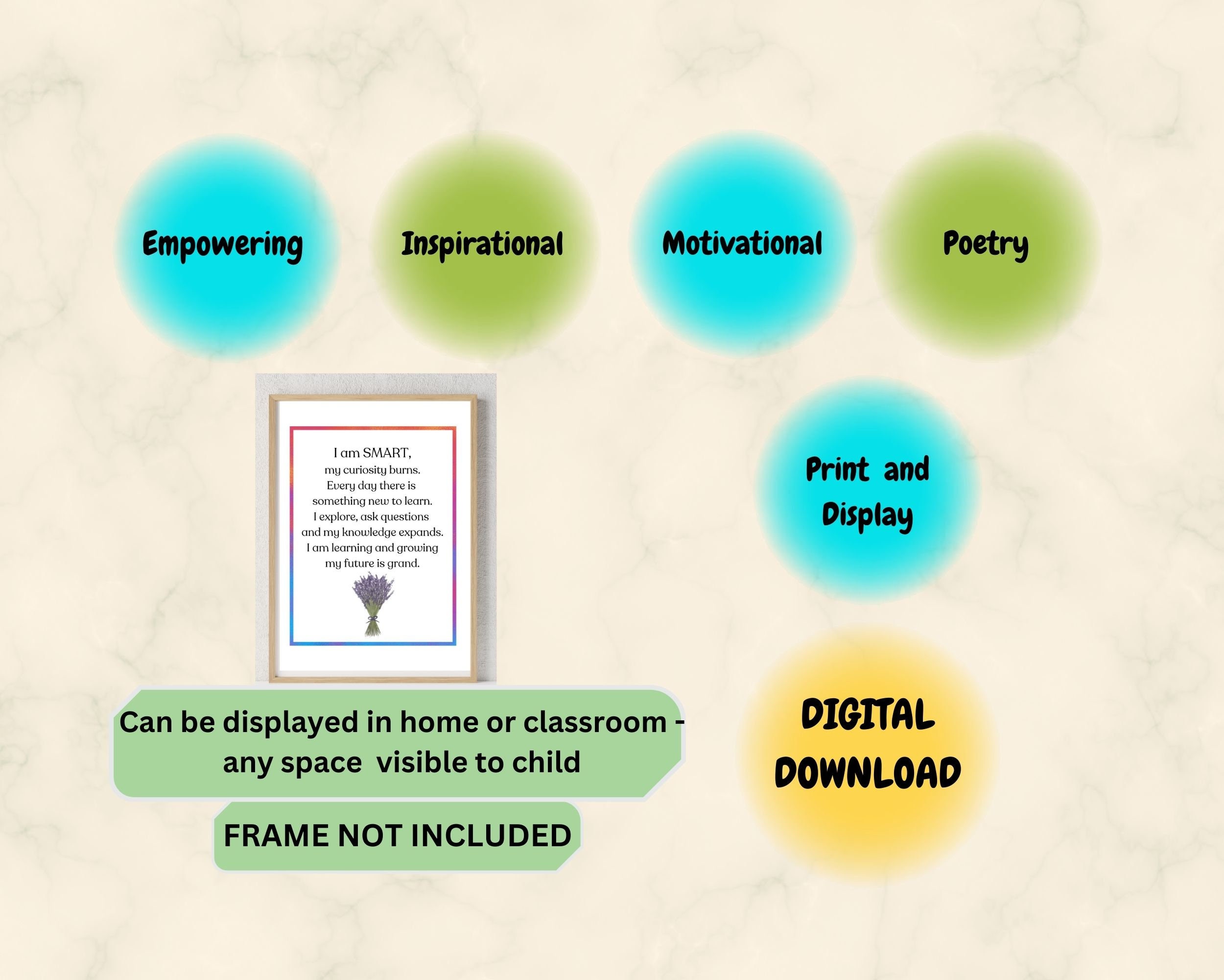 I Am Smart Poem: Positive Affirmation for Kids (digital Download) - Etsy