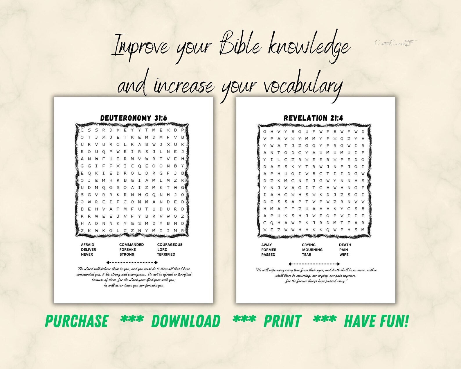 Printable Bible Verse Word Search Puzzles Designed for Teenagers to ...
