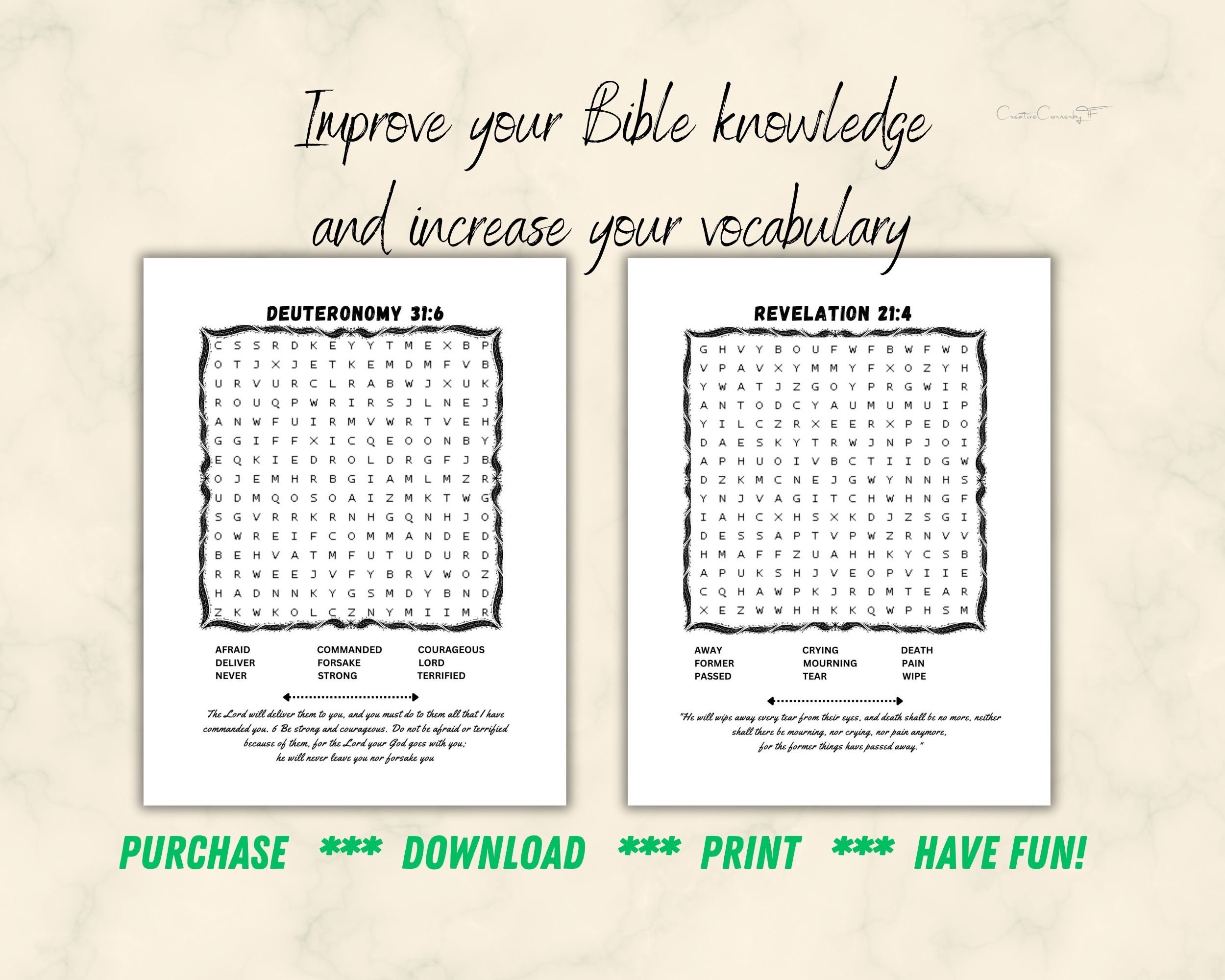 Printable Bible Verse Word Search Puzzles Designed for Teenagers to ...