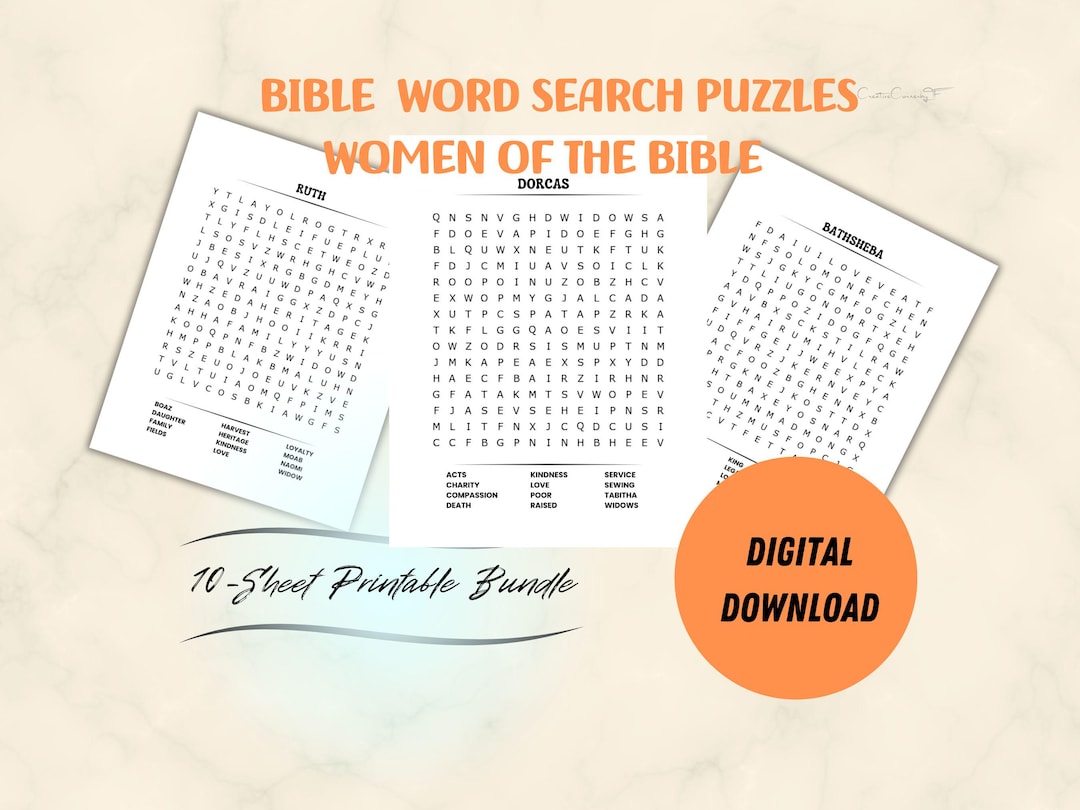 Printable Bible Word Search Puzzles Designed for Teenagers to Adults ...