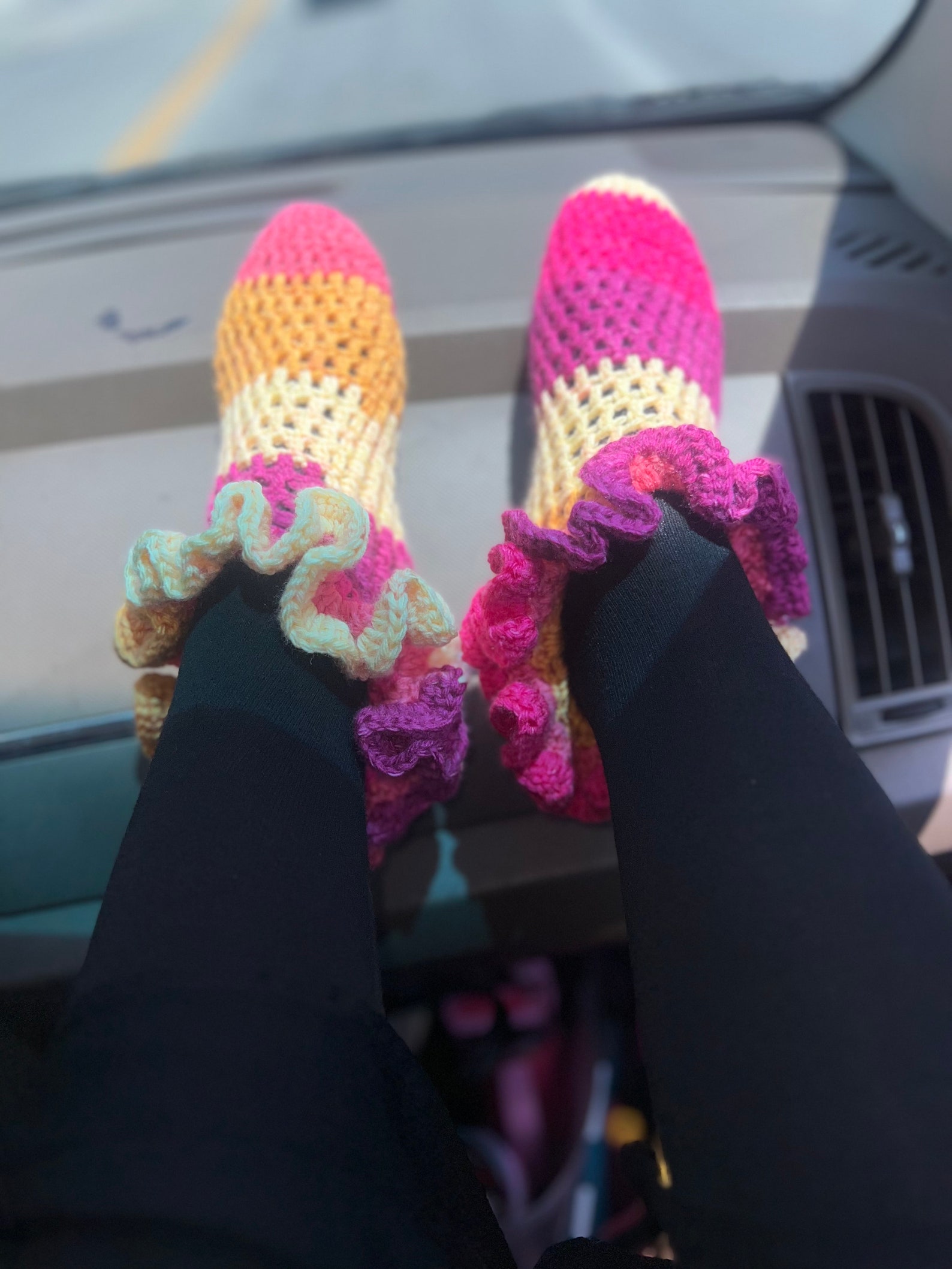 Crochet Ruffled Socks - Etsy