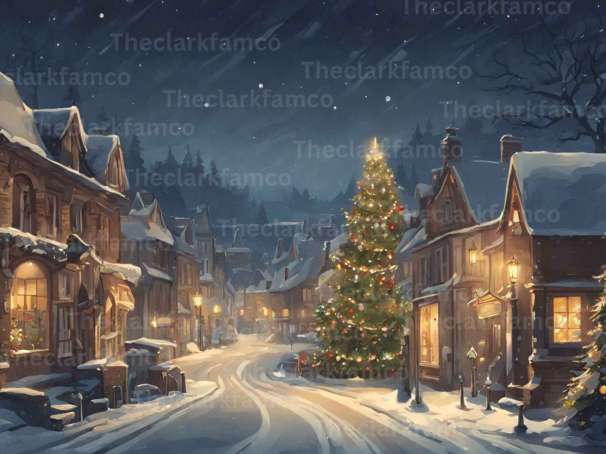 Printable Art Night Before Christmas Digital Christmas Art - Etsy