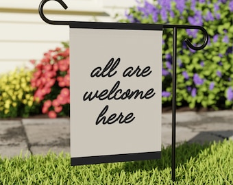Glad You're Here 18 X 12 Garden & House Banner Cute Welcome Yard Flag ...