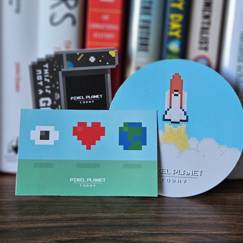 8bit Pixel Art Sticker Pack Pixel Planet Today Eye Love Earth, Space ...