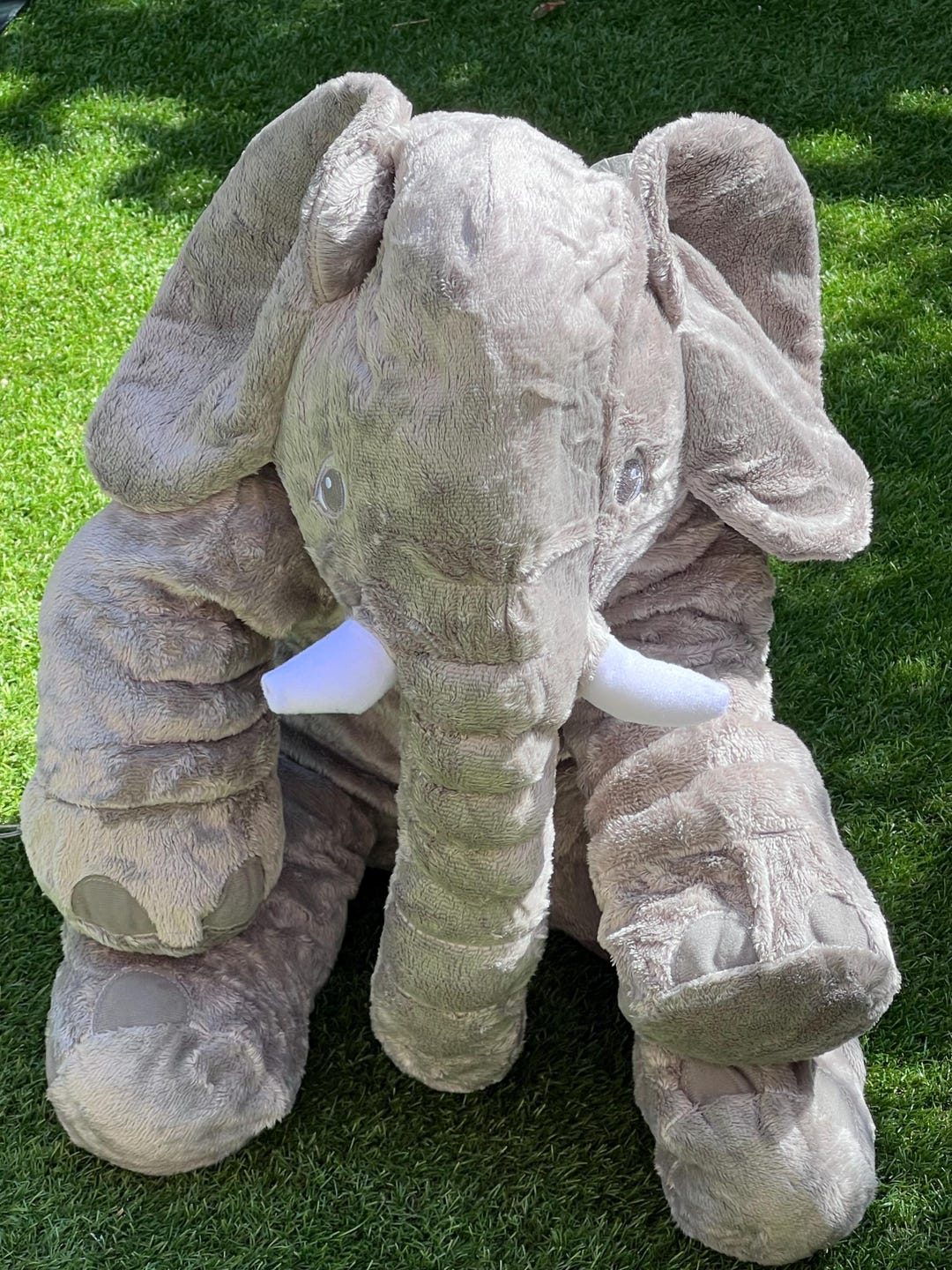 XL Grey or Blue Elephant Plush Toy: Soft Cuddly Gift - Etsy