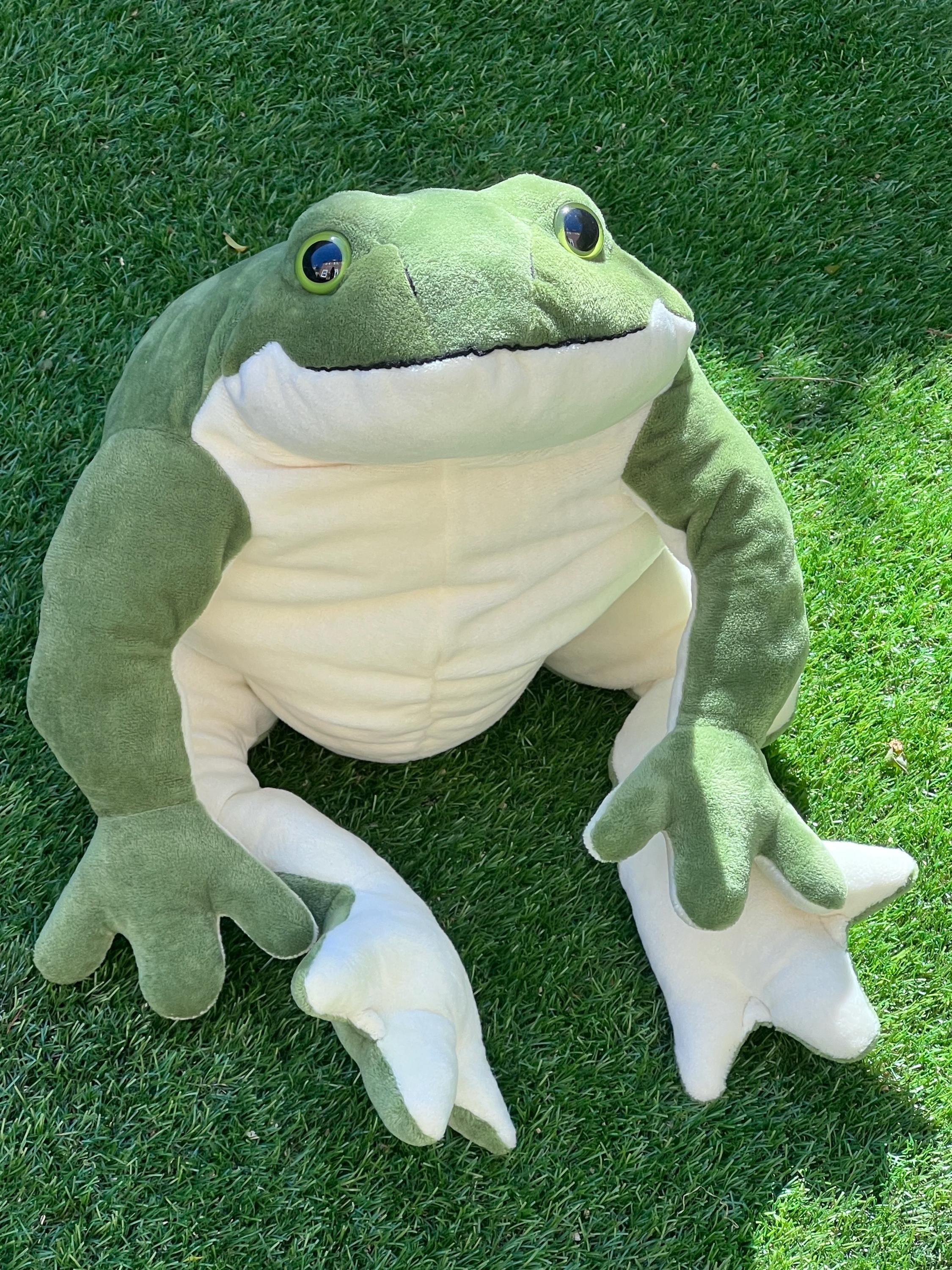 Large Plush Green Frog: Soft Cuddly Toy Gift - Etsy UK