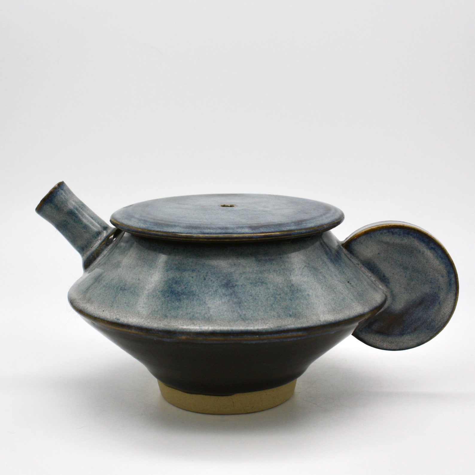 Handmade Modern Blue Teapot, Contemporary Style, 12 Fluid Ounces, Mesh ...