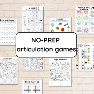 No-prep Speech Therapy Articulation Worksheets - Etsy