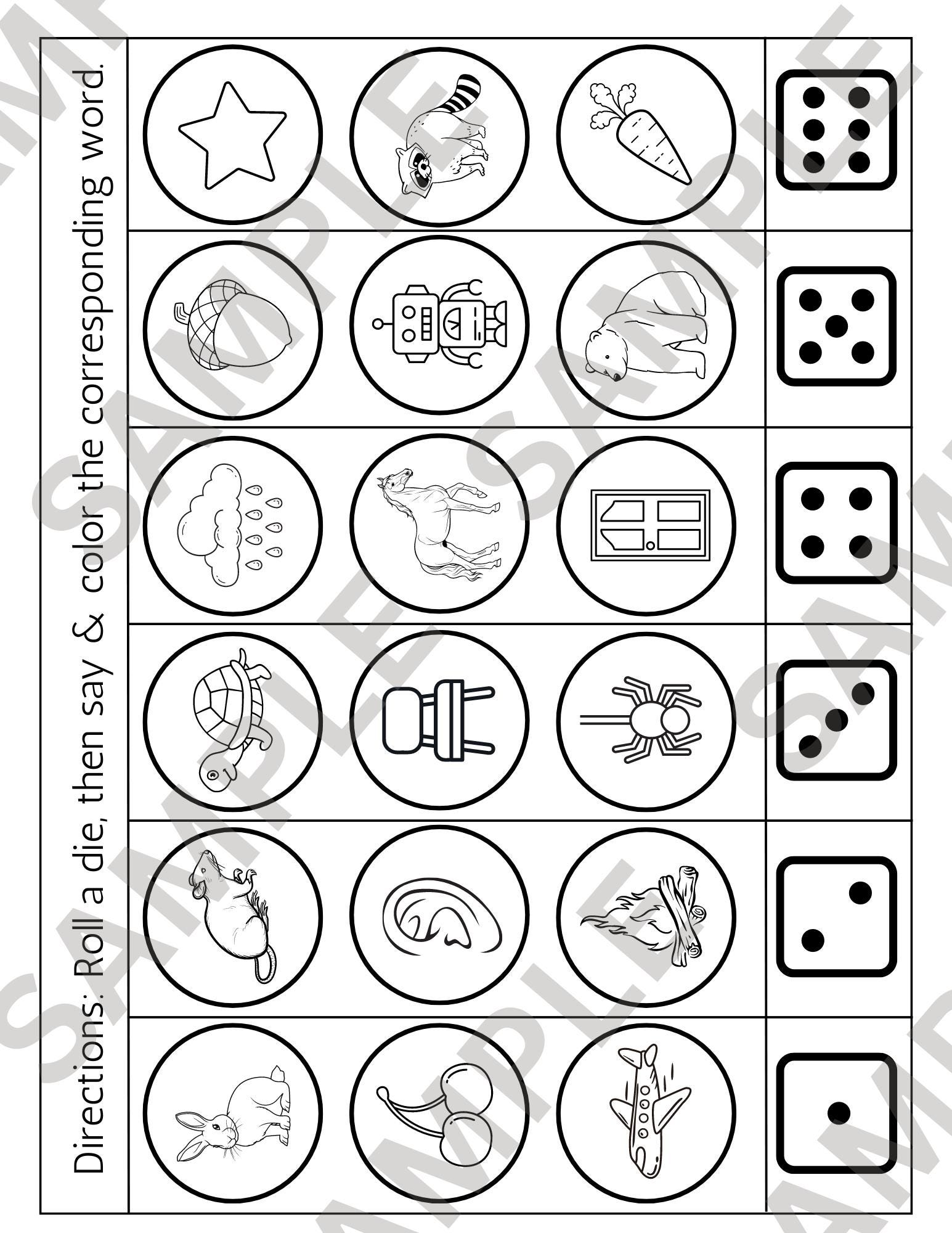 No-prep Speech Therapy Articulation Worksheets - Etsy