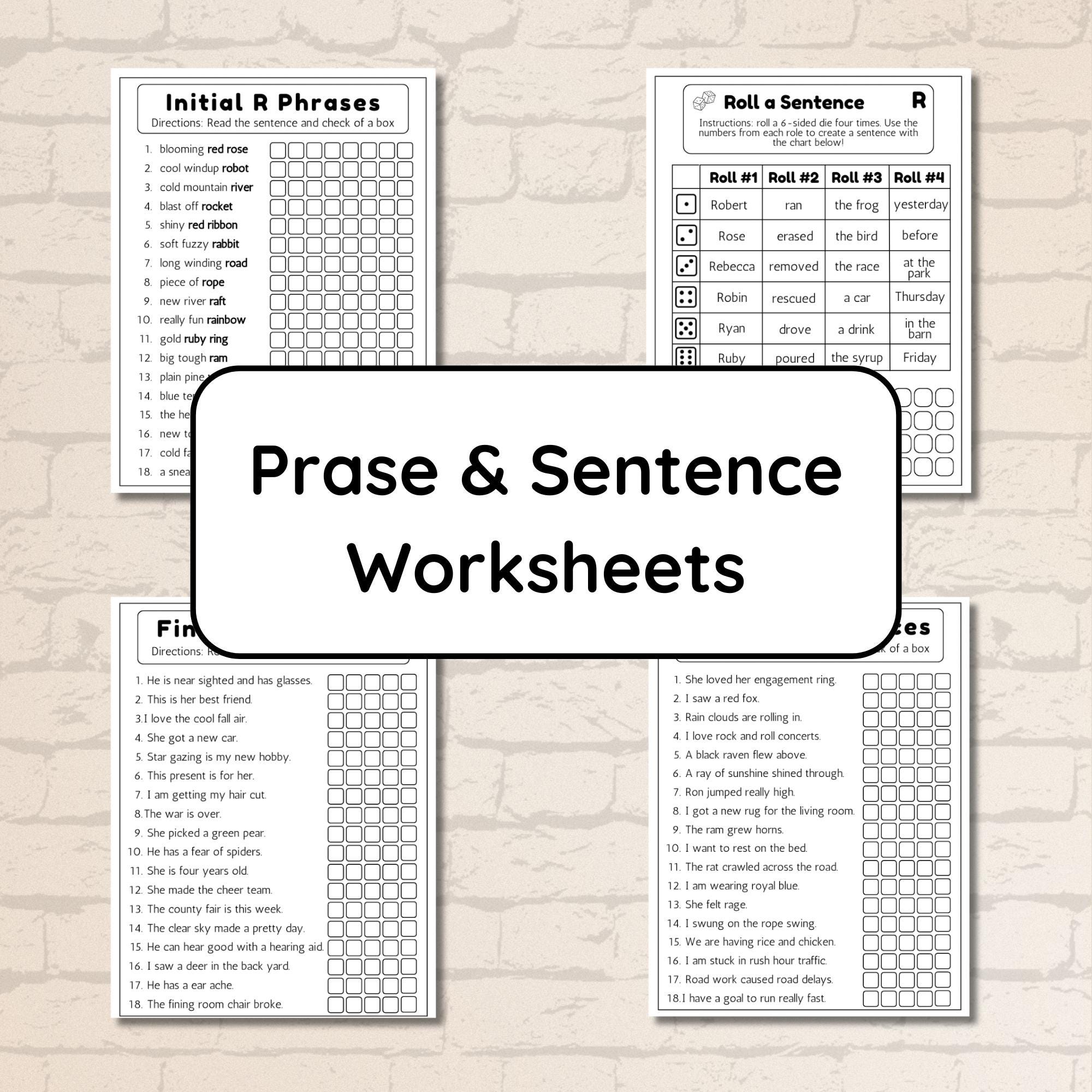 No-prep Speech Therapy Articulation Worksheets - Etsy
