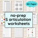 No-prep Speech Therapy Articulation Workbook for /S/ - Etsy