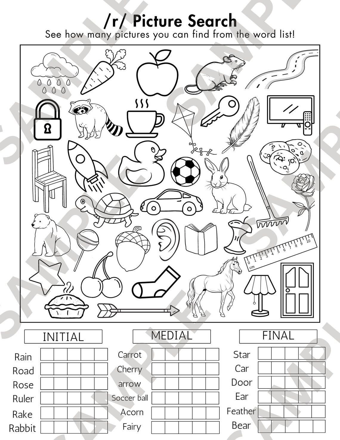 No-prep Speech Therapy Articulation Worksheets - Etsy