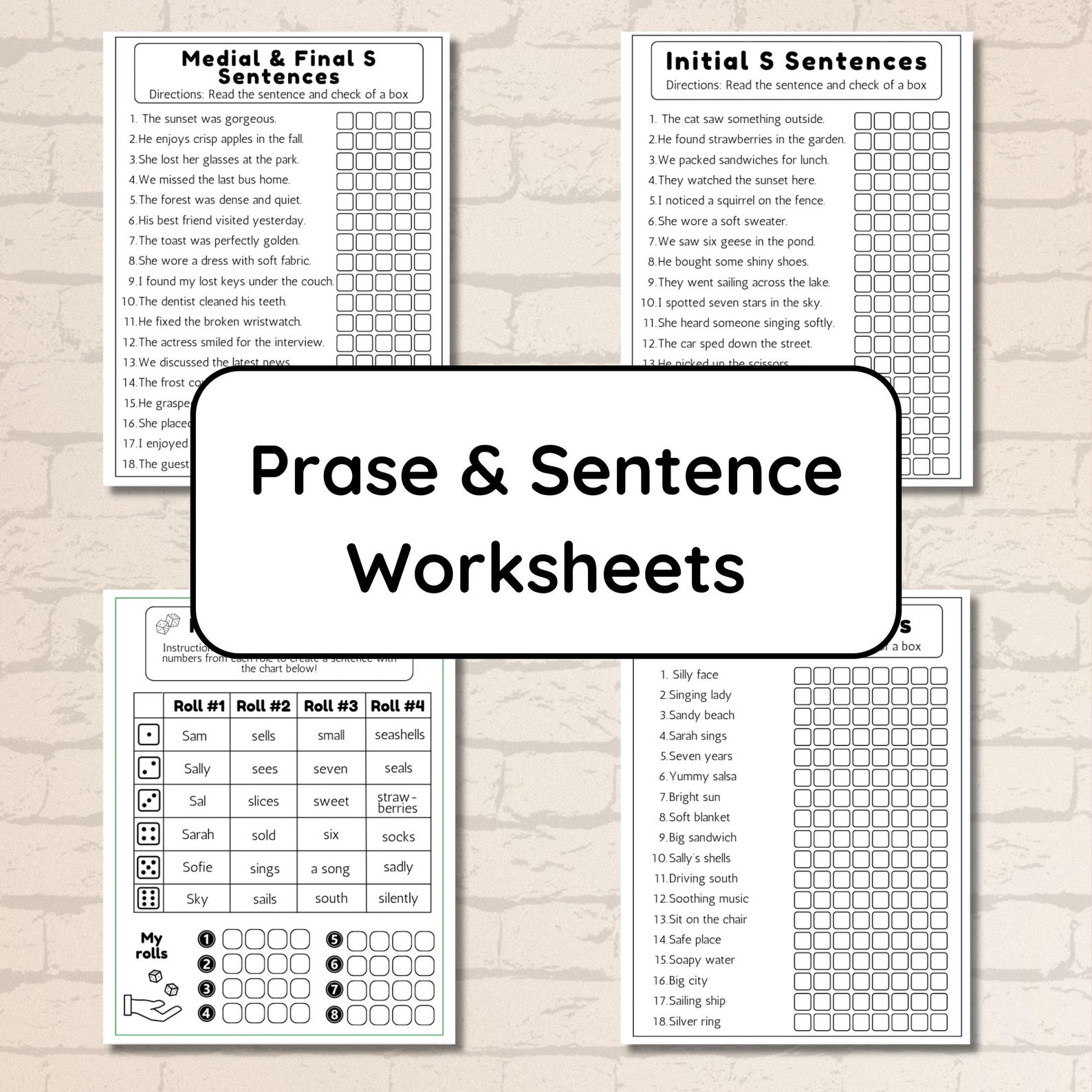 No-prep Speech Therapy Articulation Workbook for /S/ - Etsy