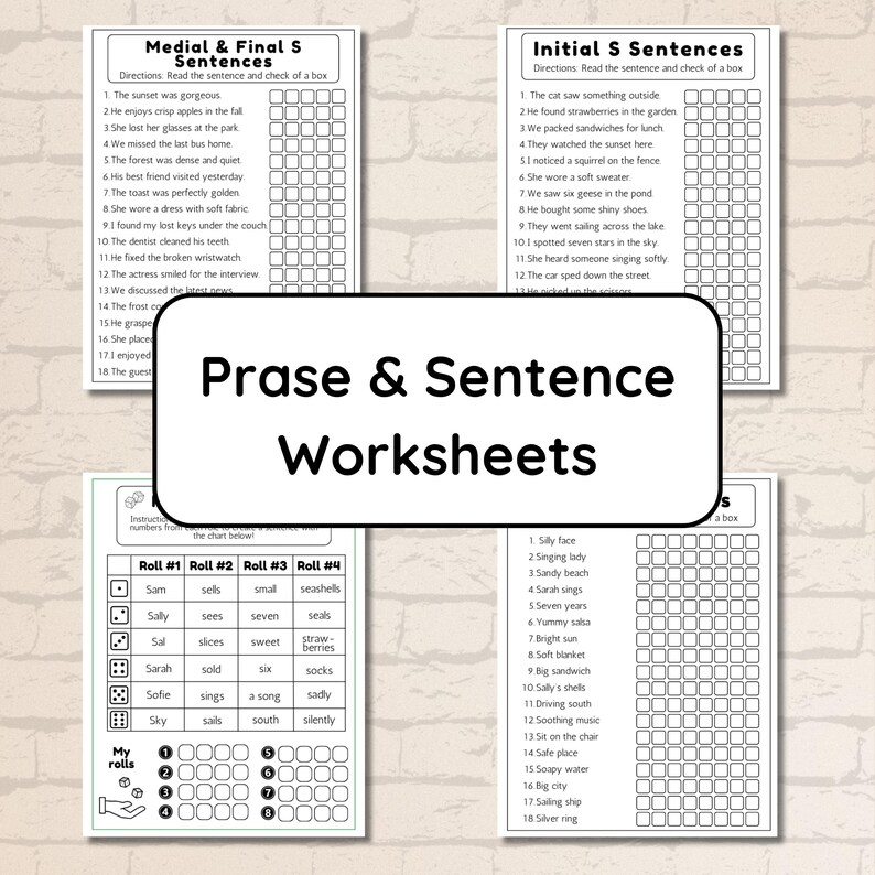 No-prep Speech Therapy Articulation Workbook for /S/ - Etsy