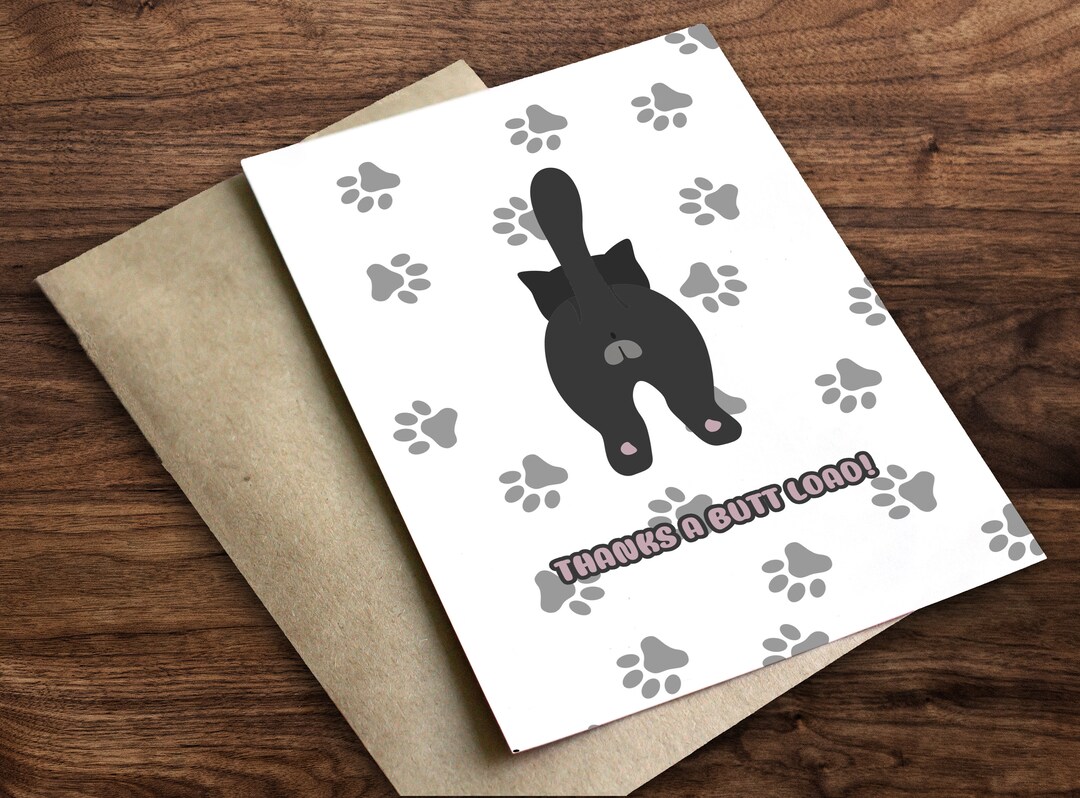Thanks A Butt Load Thank You Greeting Card 1 off 2 Cards Code 2FOR9 - Etsy