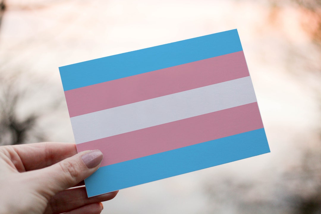 Trans/transgender Flag Pride Flag Card Greeting Gard LGBT - Etsy