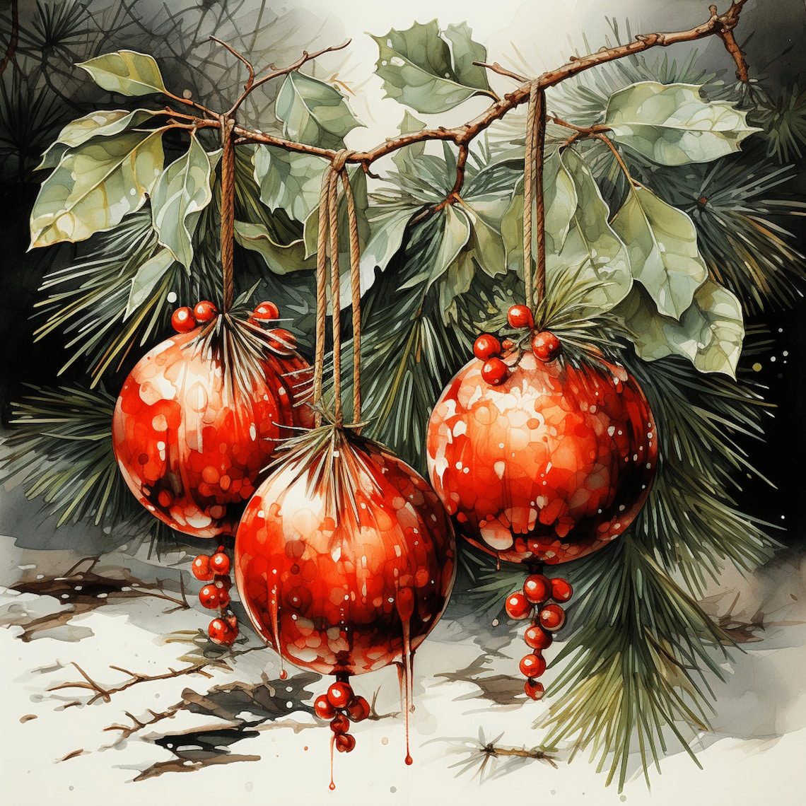 Digital Christmas-themed Printable Festive Holiday Decor Instant ...