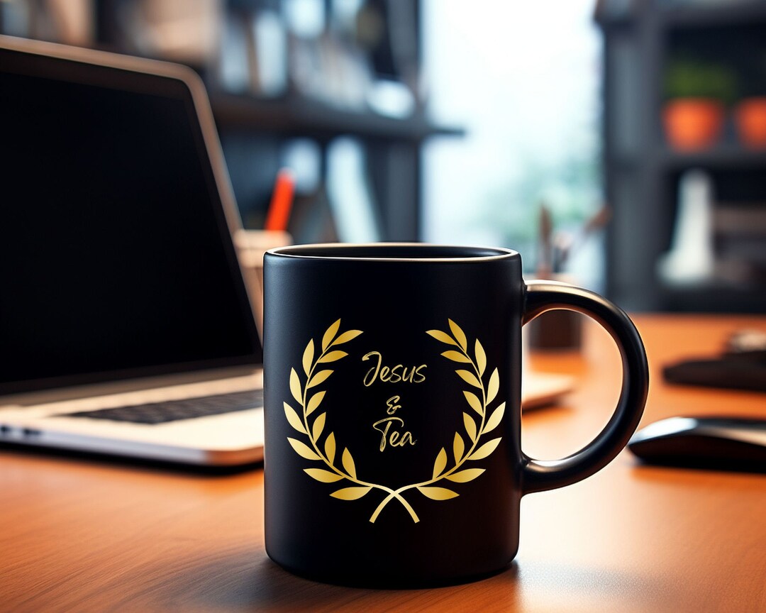 Jesus and Tea 11oz and 15oz Mugs - Gold Emblem - Etsy