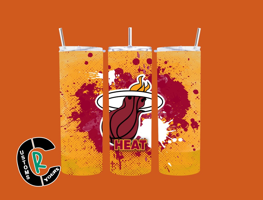 Miami Heat Tumbler, Stainless Steel Insulated Drinkware - Etsy