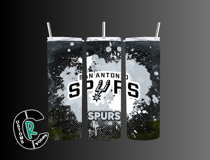 San Antonio Spurs Tumbler: Abstract Stainless Steel Drinkware ...