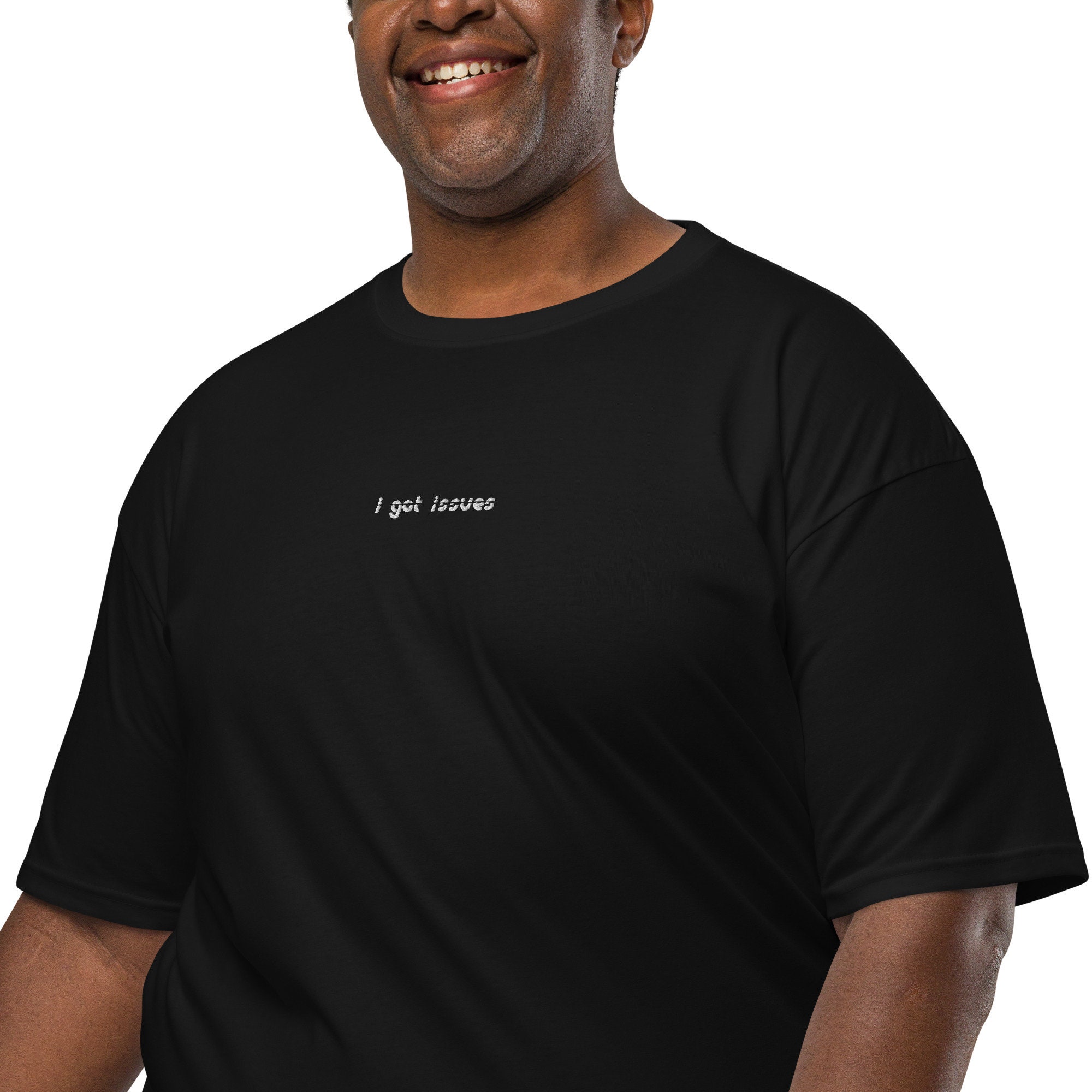 Issues I Got Issues Basic Tee heavyweight Embroidered - Etsy