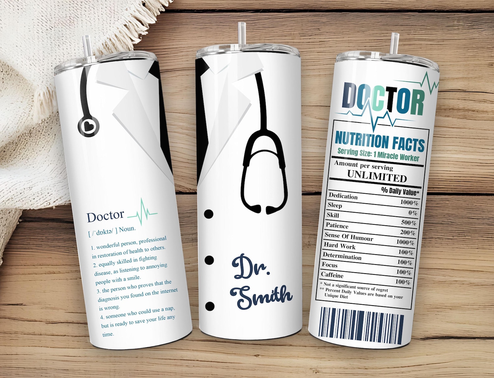 Doctor Tumbler Wrap PNG 20oz Doctor Personalized Add Your Own Name ...