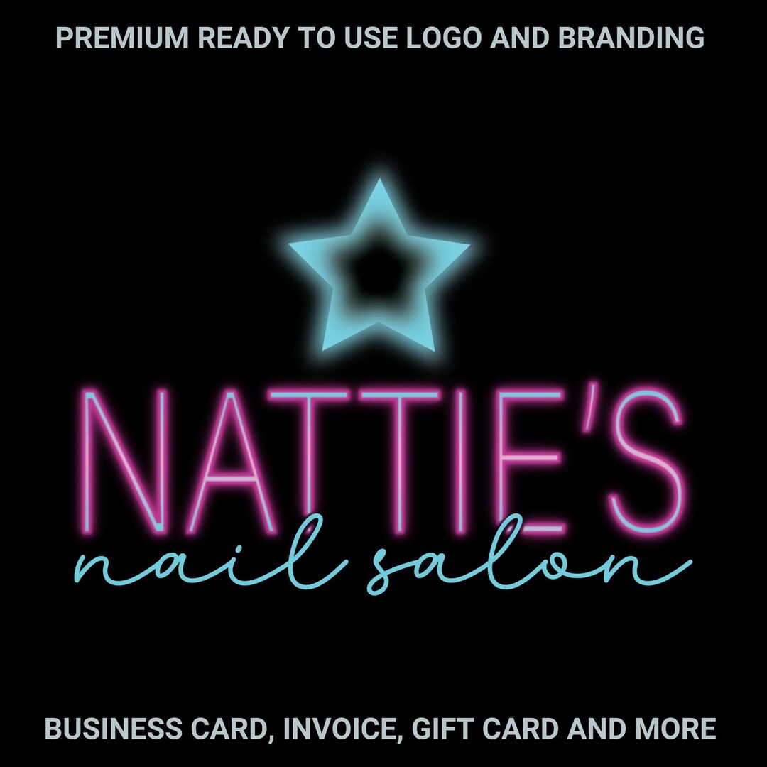 Custom Brand Logo Kit Creative Logo Neon Nail Mobile Beauty - Etsy