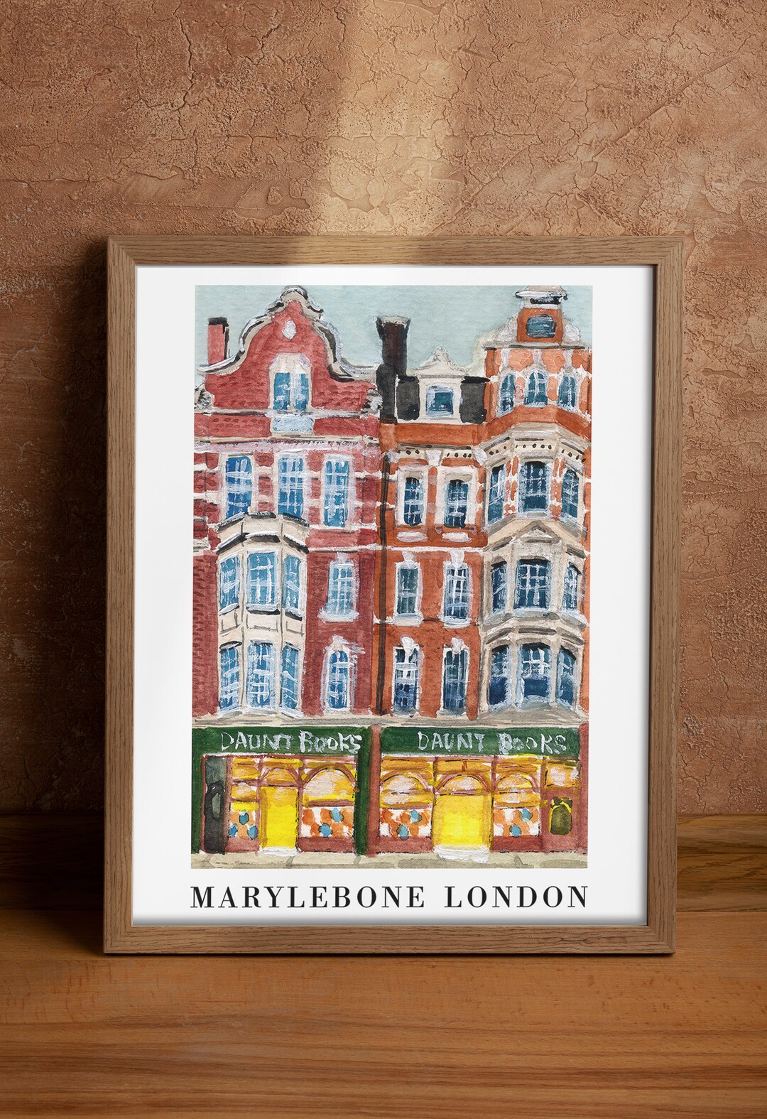 London | Bookshop | Travel Sketch | Marylebone | Colorful | Vibrant ...