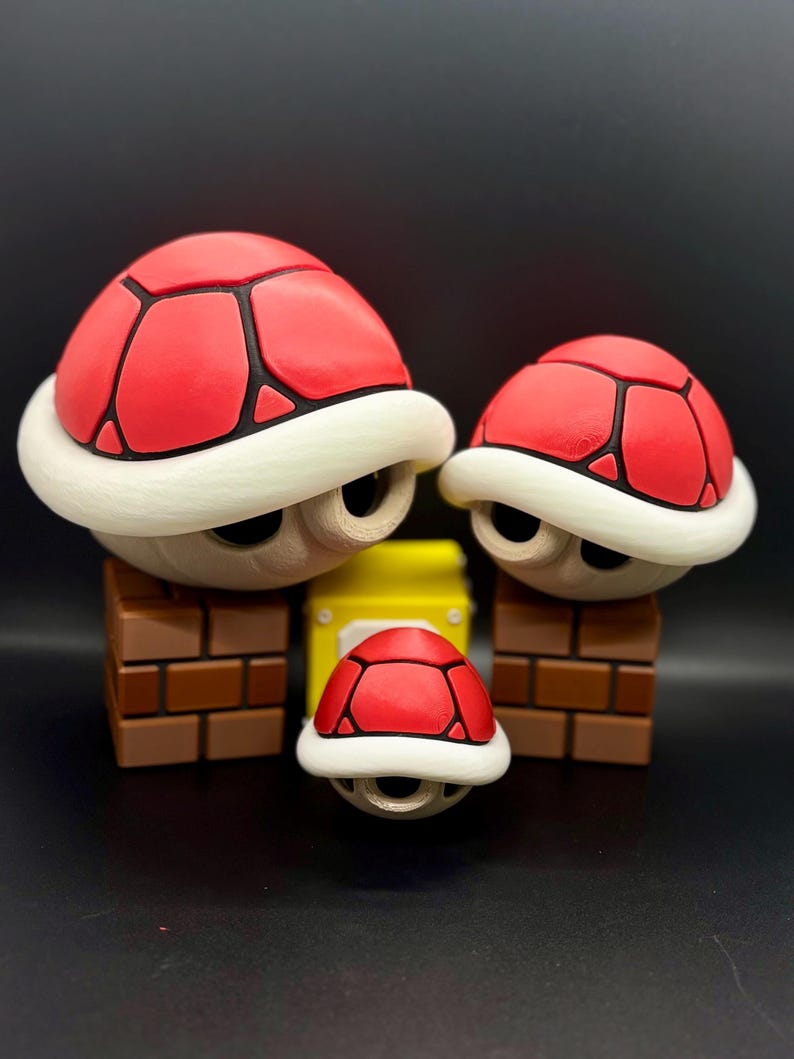 3D Printed Mario Shell – Green, Red, or Blue | 3 Sizes Available ...