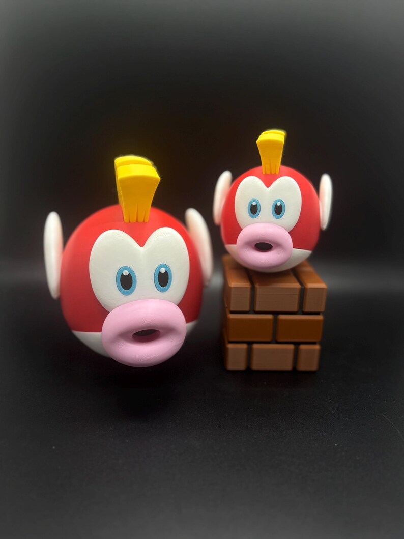 3D Printed Cheep Cheep Figure: Mario-inspired Gamer Decor - Etsy