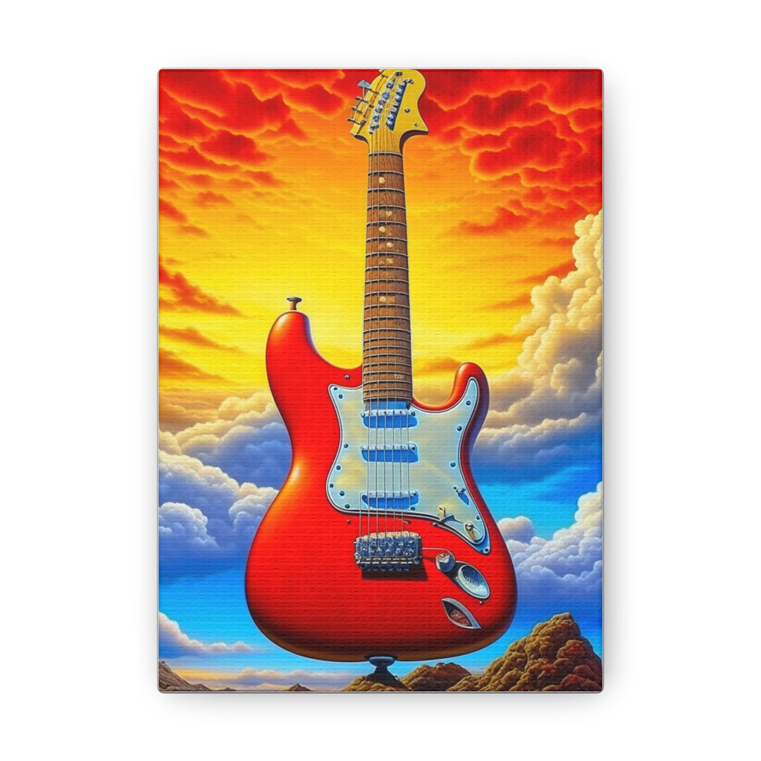 The Strat-o-sphere Stratocaster Canvas Gallery Wraps Guitar Wall Art - Etsy