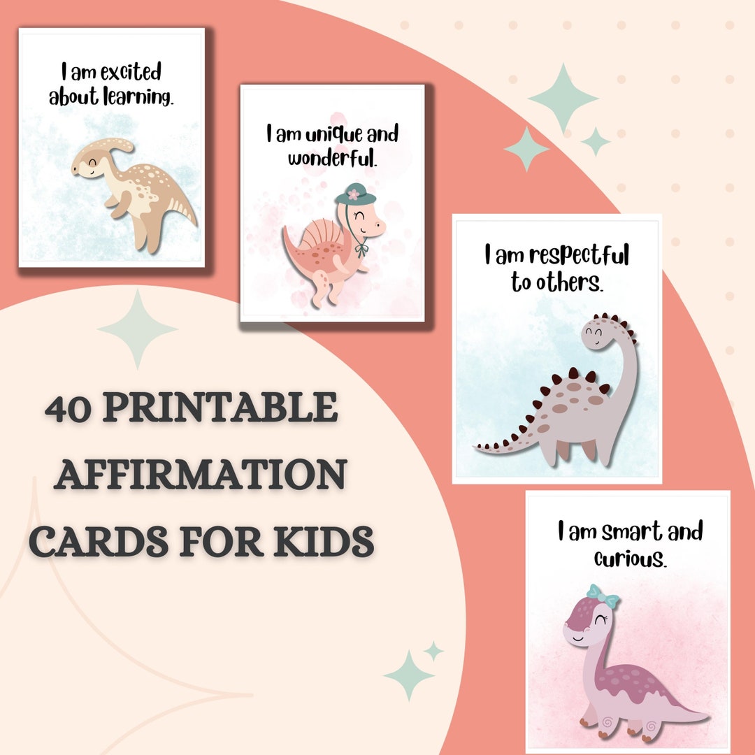 Positive Self Affirmation Cards for Kids- Confidence Boosting Deck ...