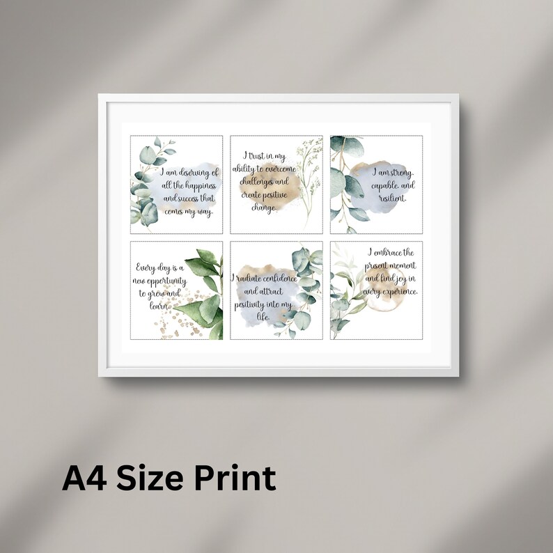 Printable Affirmation Cards Bundle Positivity, and Motivation Digital ...