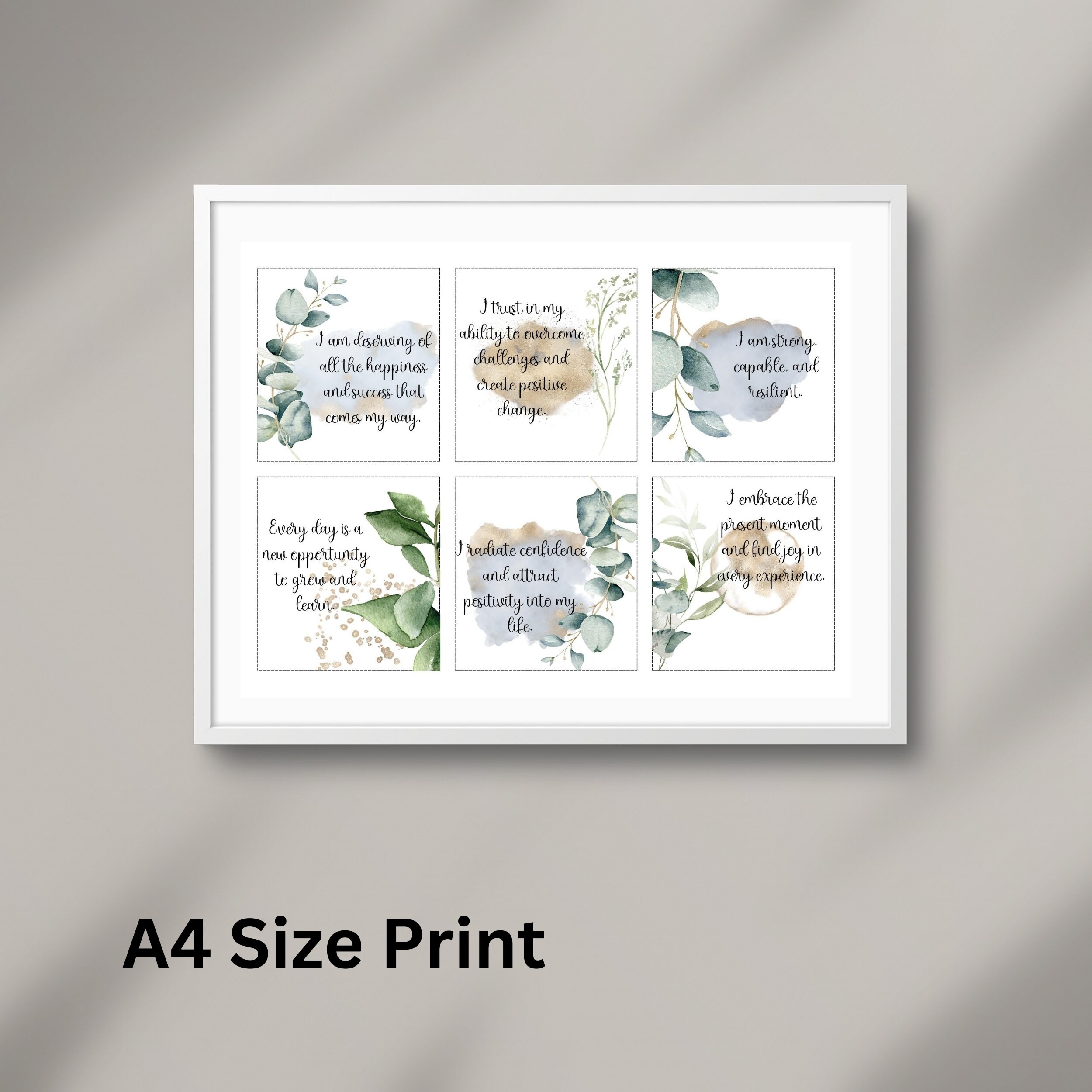 Printable Affirmation Cards Bundle Positivity, and Motivation Digital ...