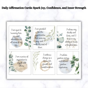 Printable Affirmation Cards Bundle Positivity, and Motivation Digital ...