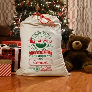 Custom Name Santa Sack, Personalized Sack, Christmas Gift Sack, Santa ...
